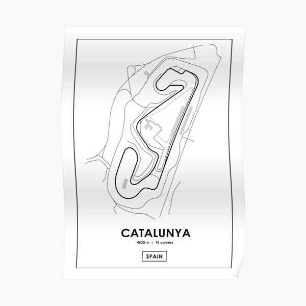 "Catalunya - Spain Track Map" Poster for Sale by andreanastasio | Redbubble