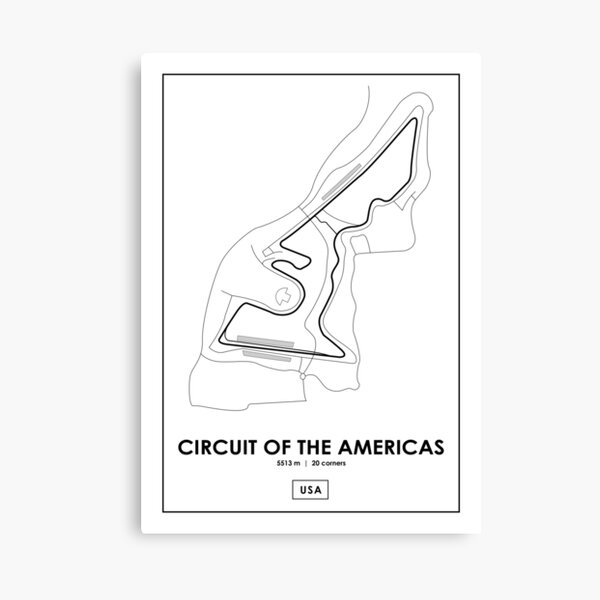 "Austin - USA F1 Track Map" Canvas Print by andreanastasio | Redbubble