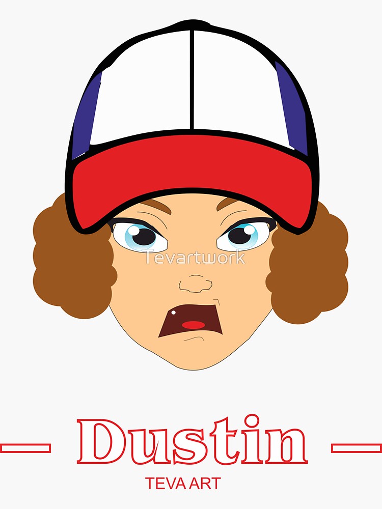 "Dustin" Sticker for Sale by Tevartwork | Redbubble