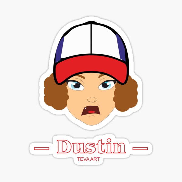 "Dustin" Sticker for Sale by Tevartwork | Redbubble