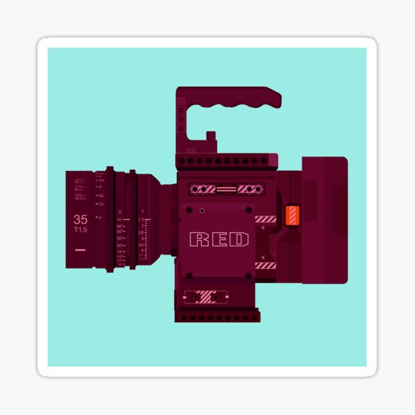 "RED Camera One" Sticker for Sale by alexuploads | Redbubble