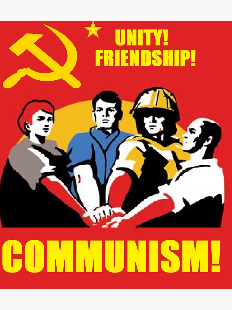 "Unity! Friendship! Communism!" Sticker for Sale by irfofficial | Redbubble