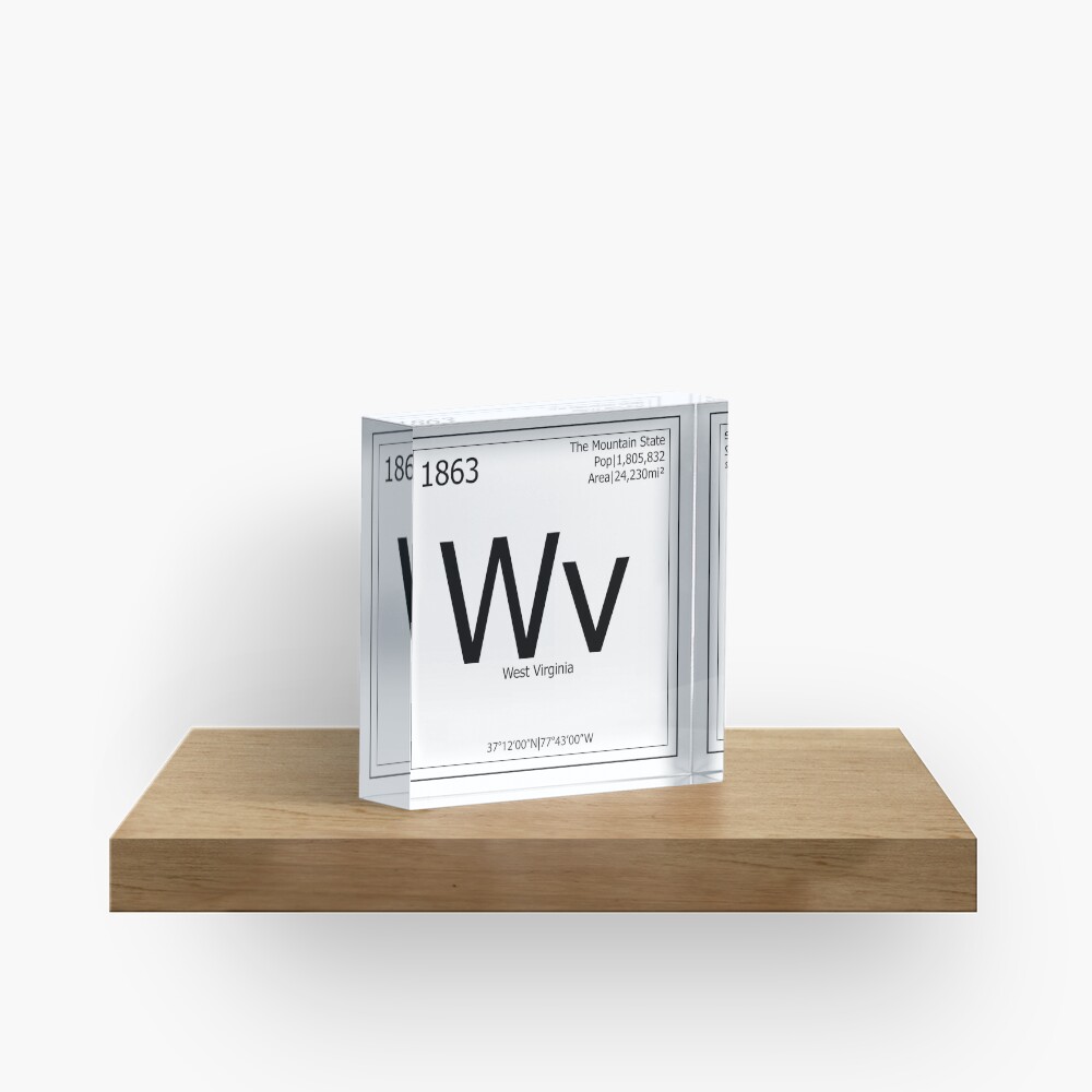 "West Virginia Periodic Table Sign" Sticker for Sale by afmo13 | Redbubble