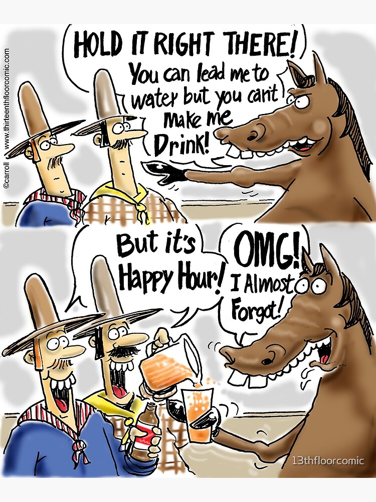 "Happy Hour Horse - A Western Hero" Framed Art Print for Sale by ...