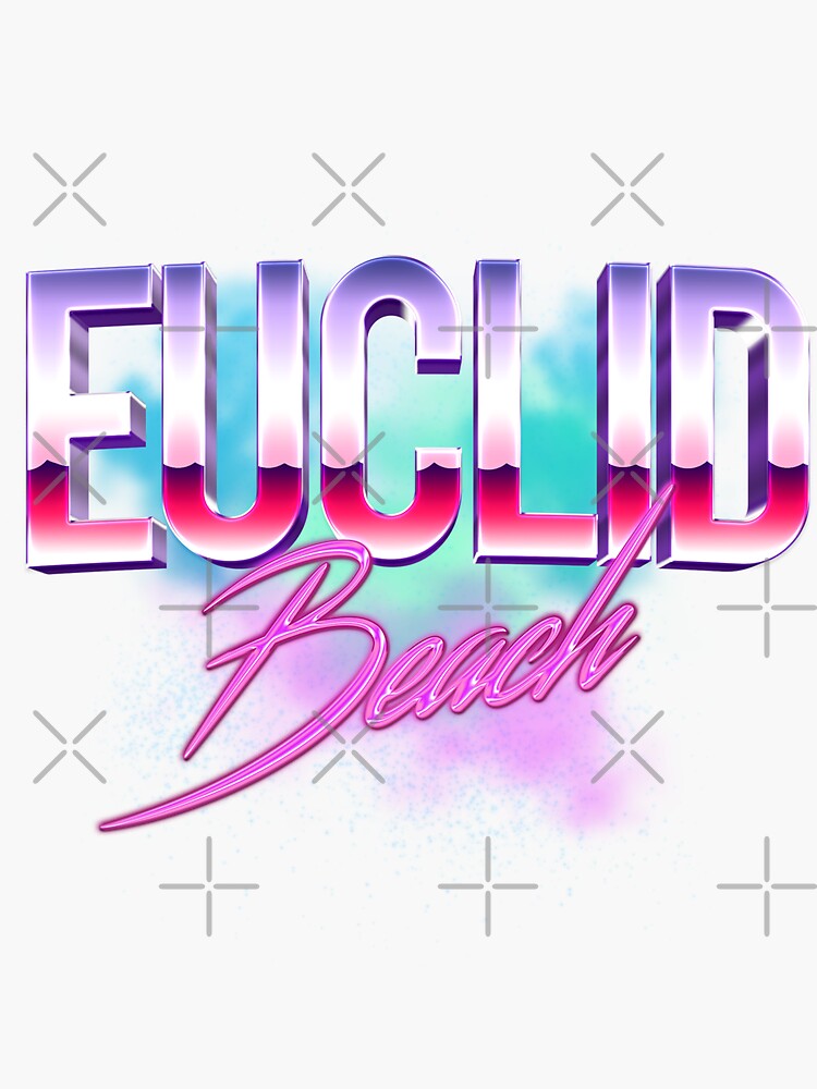 "Euclid Beach Vapor Wave" Sticker by carcinojen | Redbubble