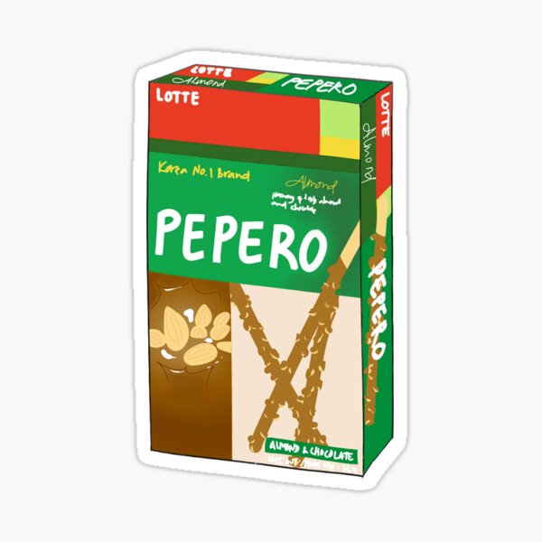 "Almond Pepero Snack" Sticker for Sale by hoojinny | Redbubble