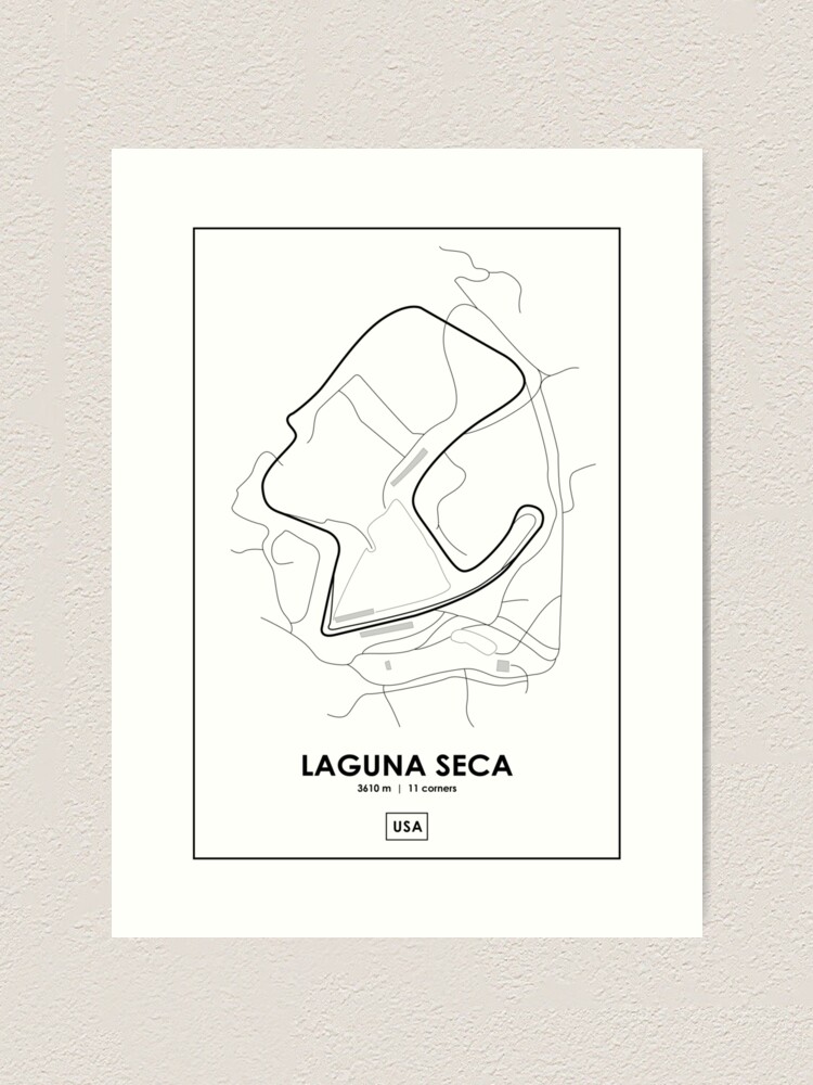 "Laguna Seca - USA Track Map" Art Print for Sale by andreanastasio ...