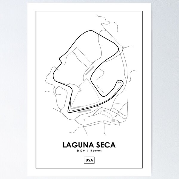 "Laguna Seca - USA Track Map" Poster for Sale by Andrea Anastasio ...