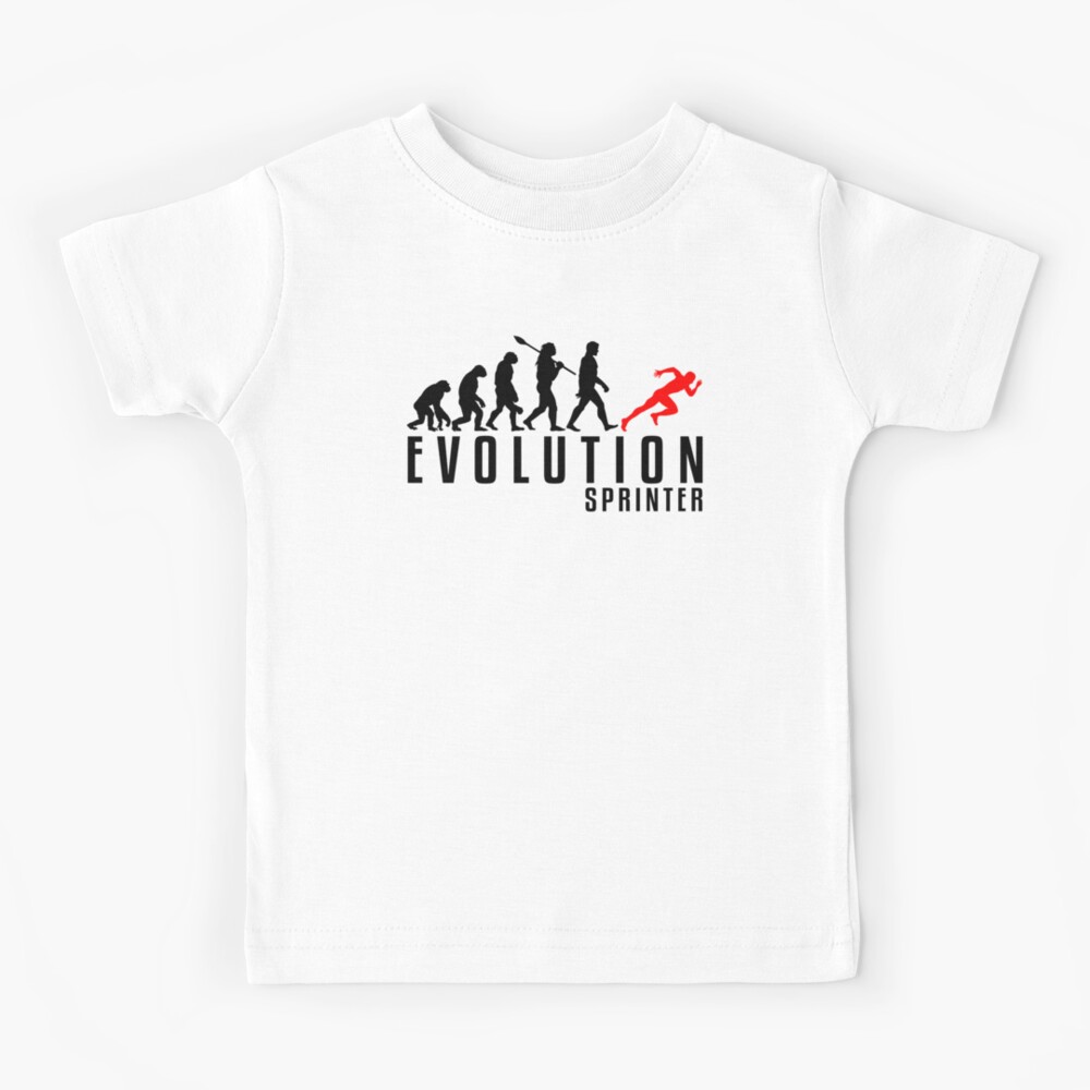 "Sprinter Evolution" Kids T-Shirt by elizaldesigns | Redbubble