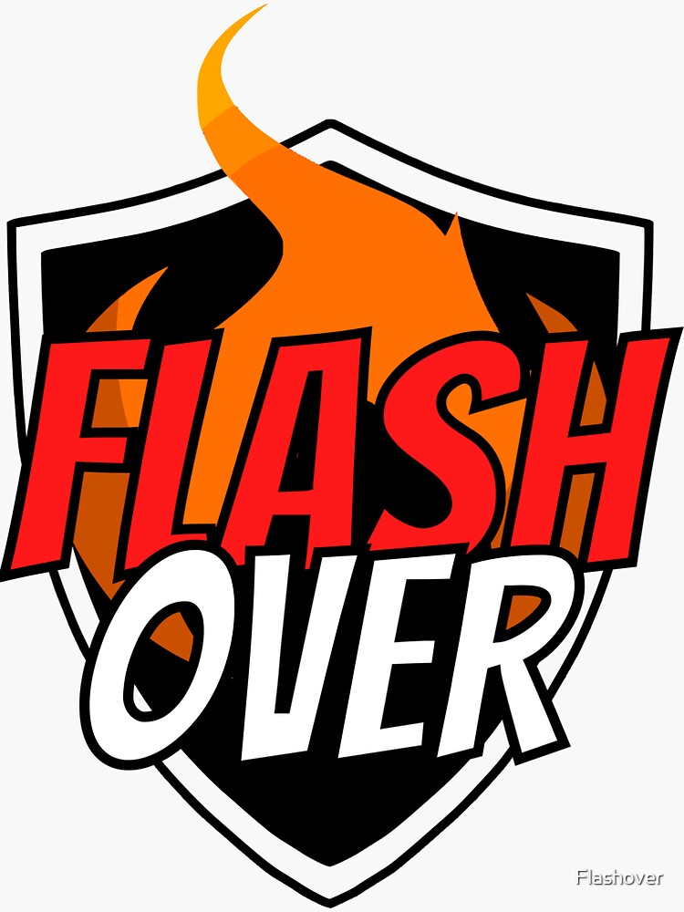 "Flashover Logo - Colour" Sticker for Sale by Flashover | Redbubble