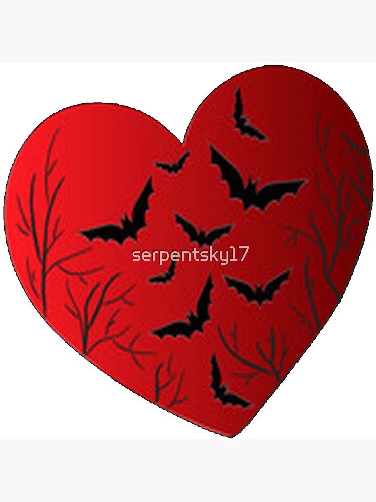 "Bats in a Heart" Art Print for Sale by serpentsky17 | Redbubble