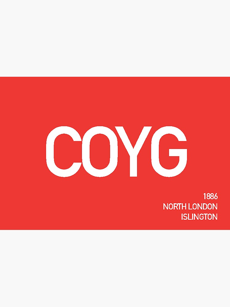 "COYG" Sticker for Sale by TalkArsenal | Redbubble