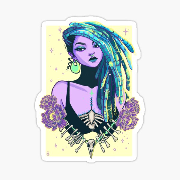 "Dread girl" Sticker for Sale by Gigislab | Redbubble