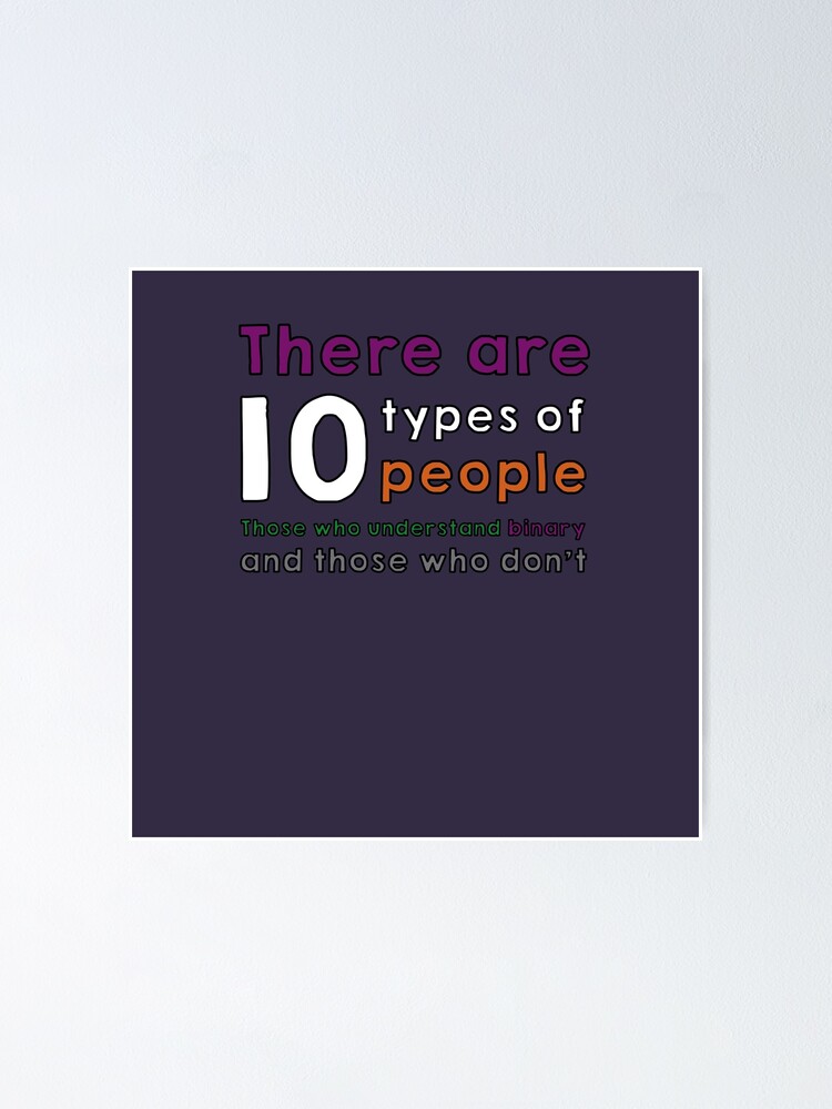 "10 types of people" Poster for Sale by Caldofran | Redbubble