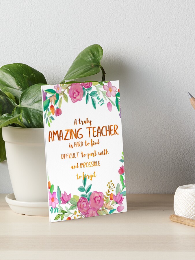 "A truly amazing teacher is hard to find Quote / Teacher Gift / Teacher ...