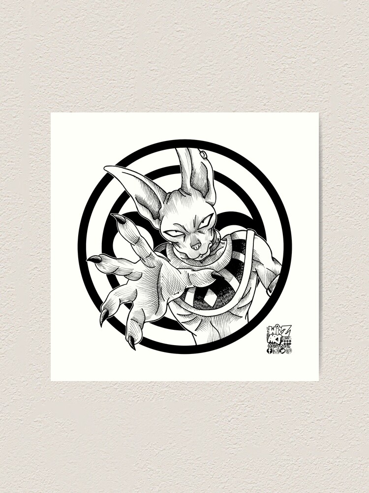 "Beerus Hakai" Art Print by WirZart | Redbubble