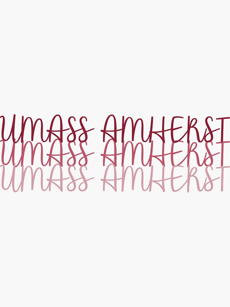 Umass Amherst Sticker Sticker For Sale By Rileylorene14 Redbubble