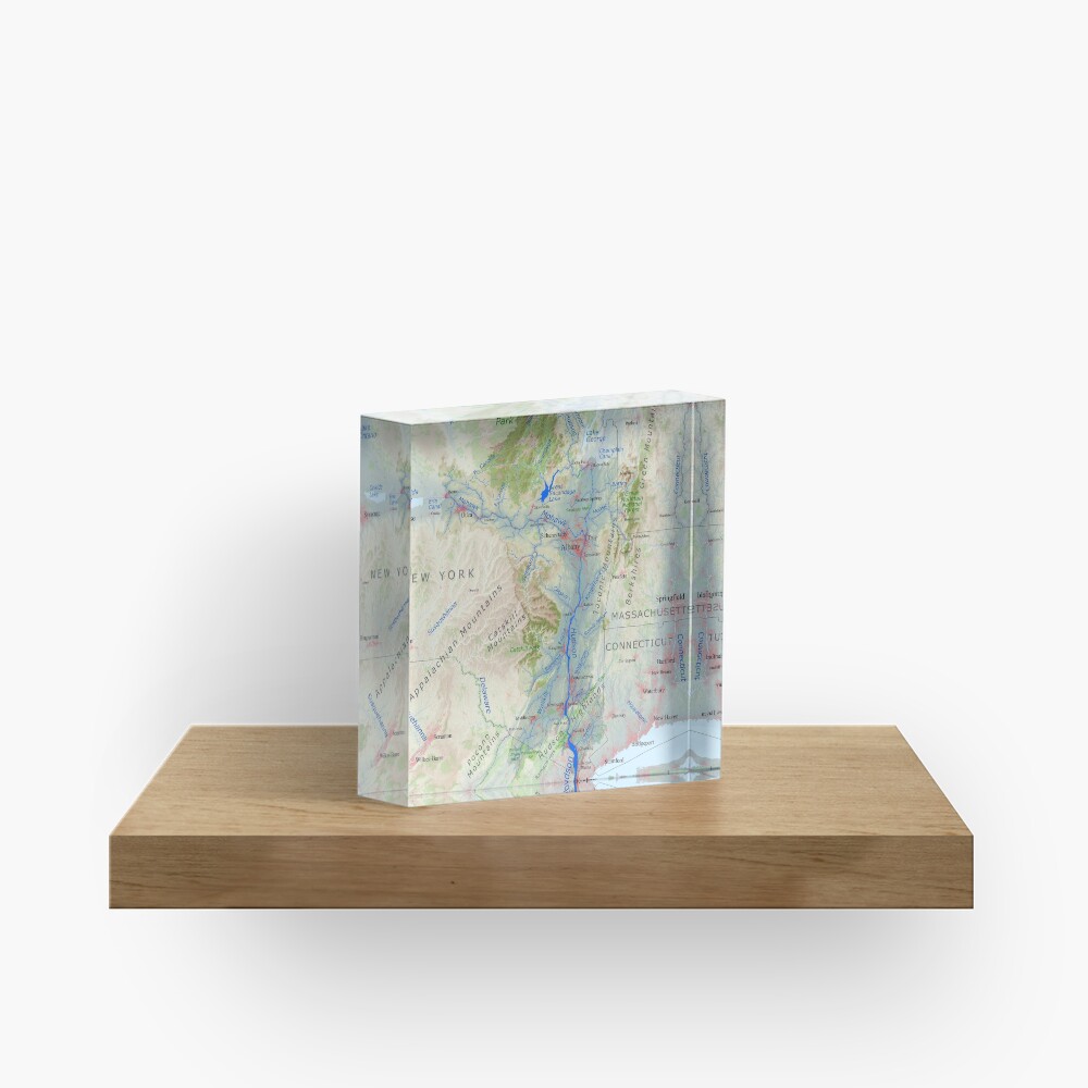 "Hudson River Watershed Map - Labeled" Poster for Sale by kmusser ...