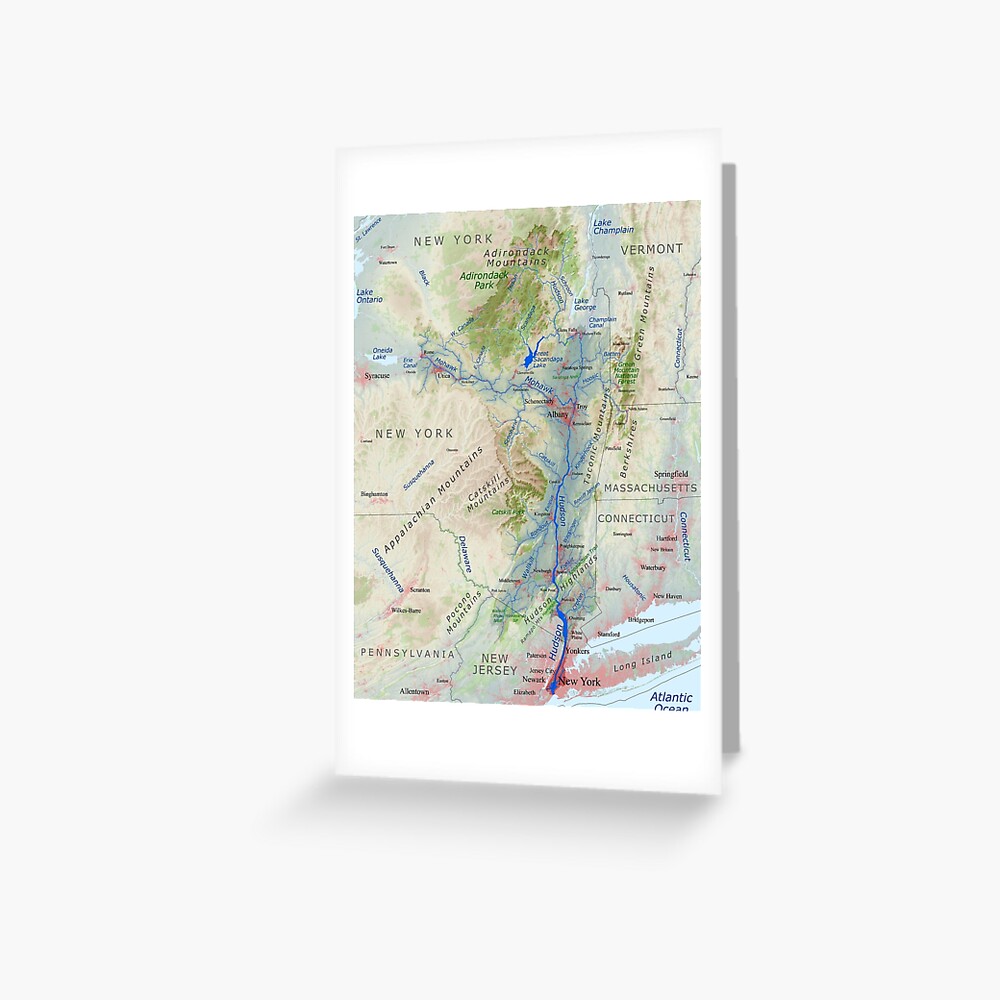 "Hudson River Watershed Map - Labeled" Poster for Sale by kmusser ...