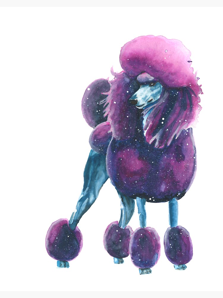 "Burgundy Galaxy Poodle" Sticker for Sale by christinareid | Redbubble
