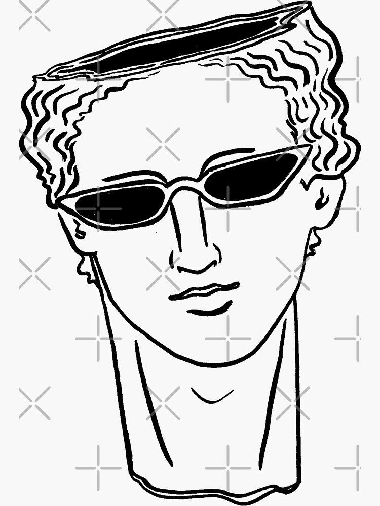 "Marble Face" Sticker by georginacastag | Redbubble