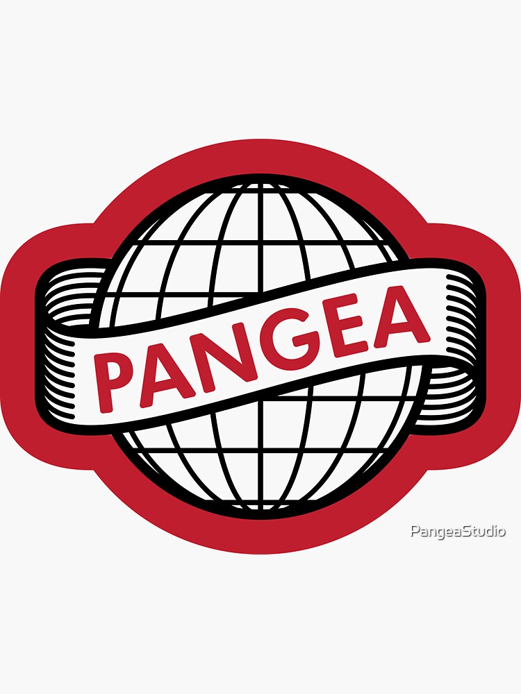 "Pangea Logo Two" Sticker for Sale by PangeaStudio | Redbubble