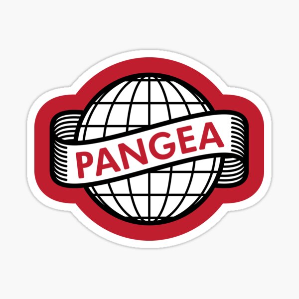 "Pangea Logo Two" Sticker for Sale by PangeaStudio | Redbubble