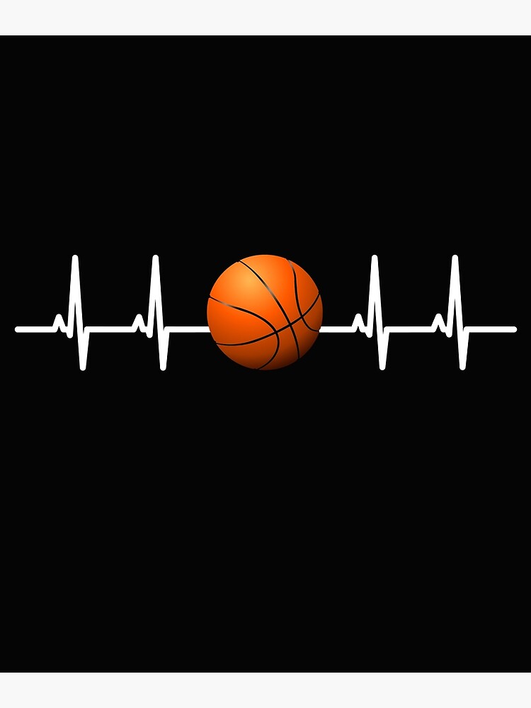 "Basketball picture ECG curve heartbeat heart rate" Poster for Sale by ...