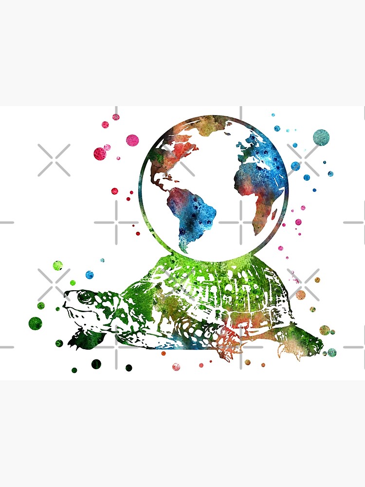 "Turtle with earth on its back, turtle" Art Print for Sale by ...
