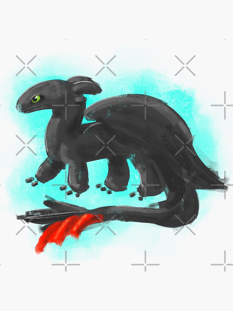 "Basic Toothless" Sticker for Sale by leximaahs | Redbubble