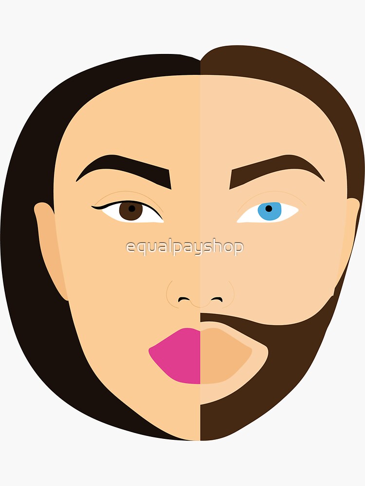 "Equal Face" Sticker for Sale by equalpayshop | Redbubble