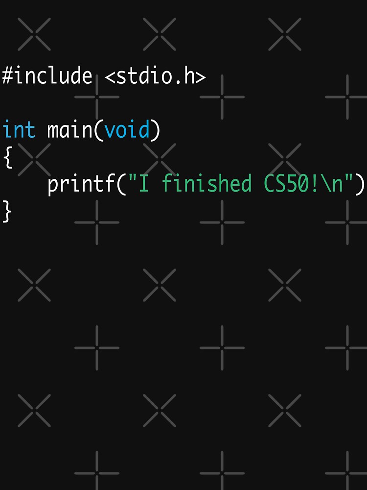 "I Finished CS50" T-shirt for Sale by mzhorzh | Redbubble | cs50 t ...