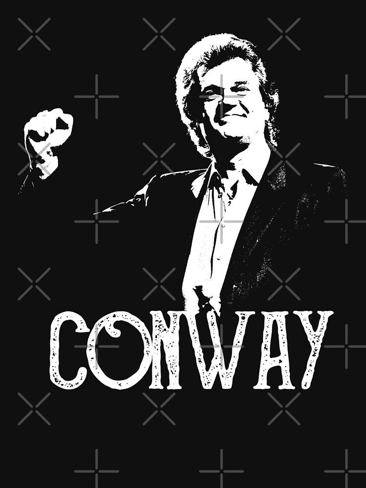 "Conway Twitty - White Stencil" Essential T-Shirt for Sale by ...