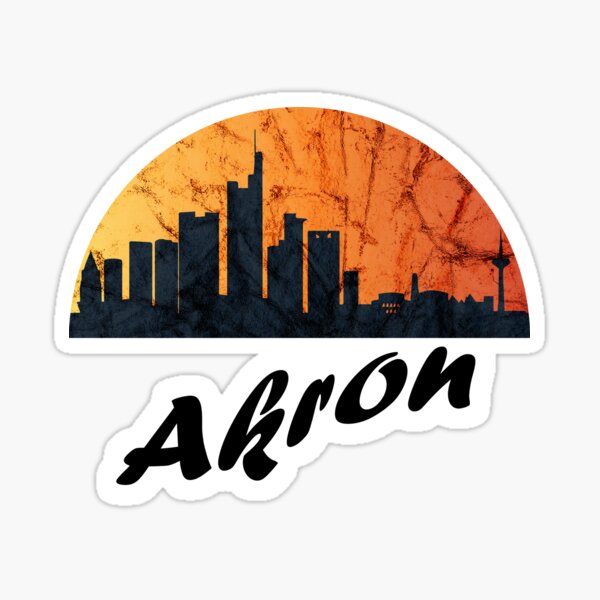 "Akron City" Sticker by titanosdesign | Redbubble