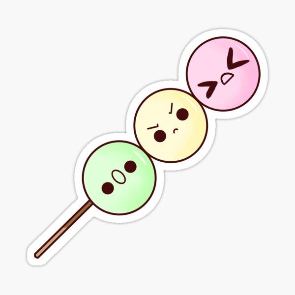 "Kawaii Dango Faces" Sticker for Sale by TsukeiMerch | Redbubble