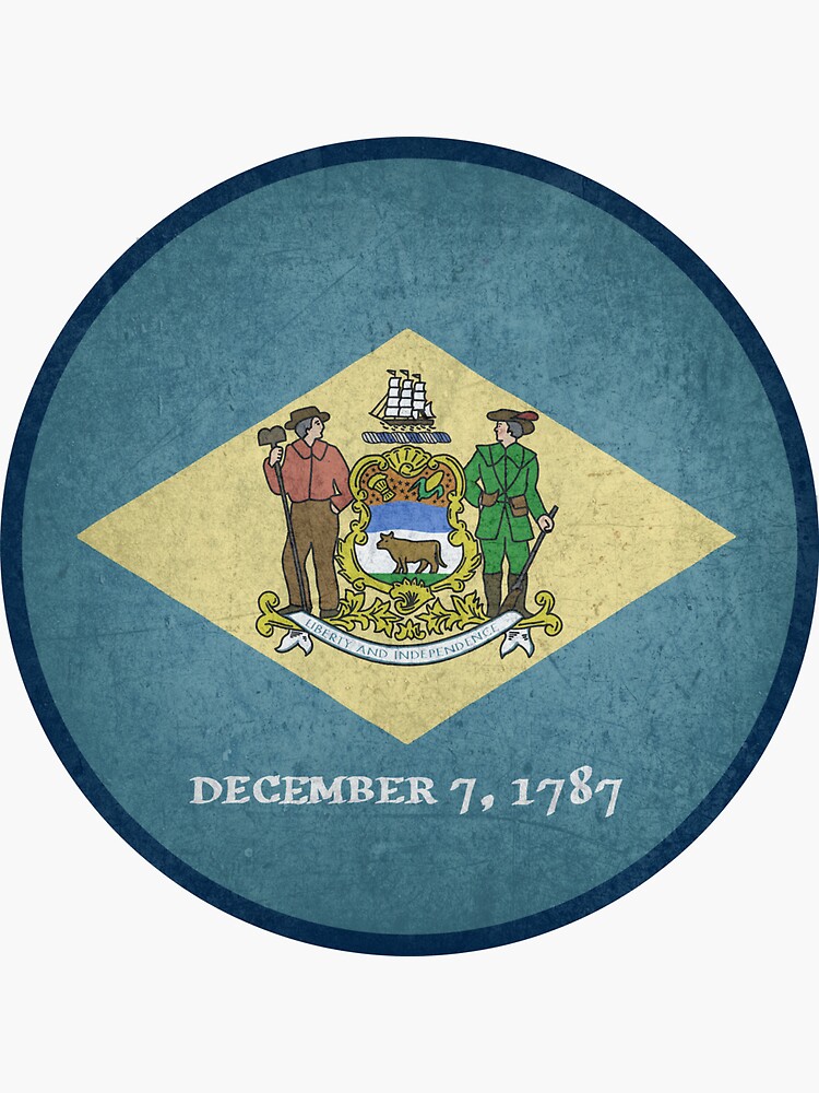 "Delaware State Flag" Sticker for Sale by HawkstoneDesign | Redbubble