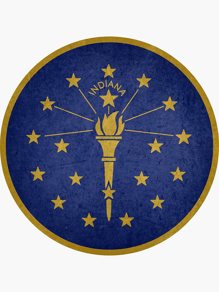 "Indiana State Flag" Sticker by HawkstoneDesign | Redbubble
