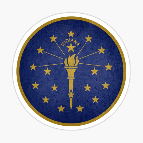 "Indiana State Flag" Sticker by HawkstoneDesign | Redbubble