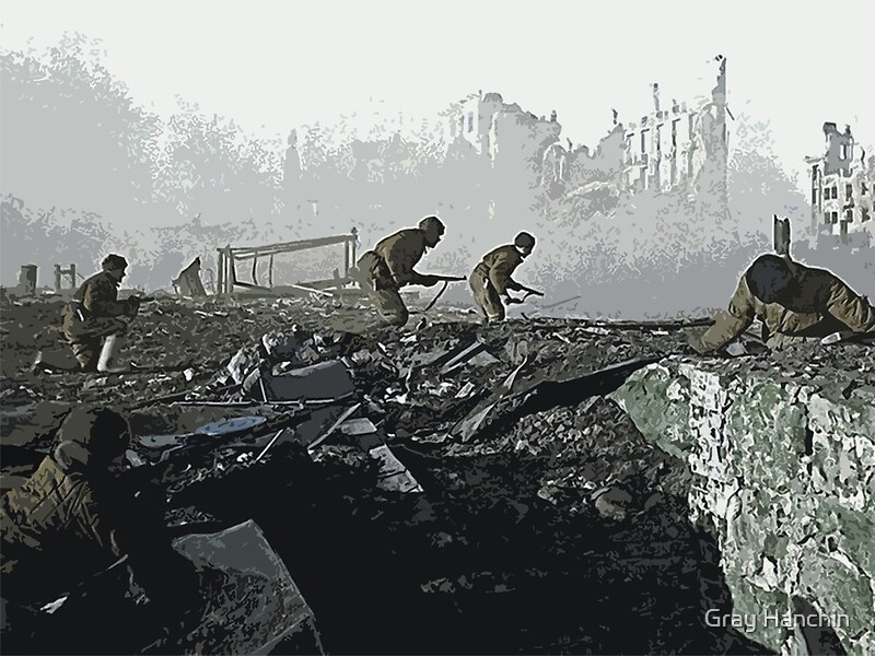 "Stalingrad - Soviet Infantry Advance" by The War Effort | Redbubble