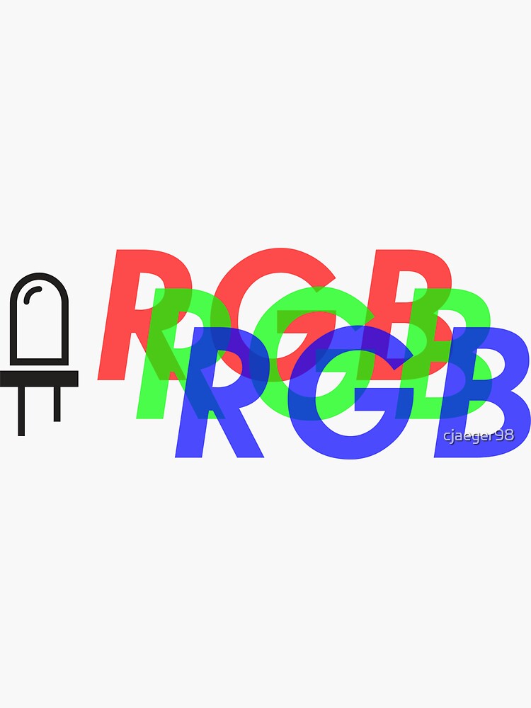 "LED RGB Graphic" Sticker by cjaeger98 | Redbubble