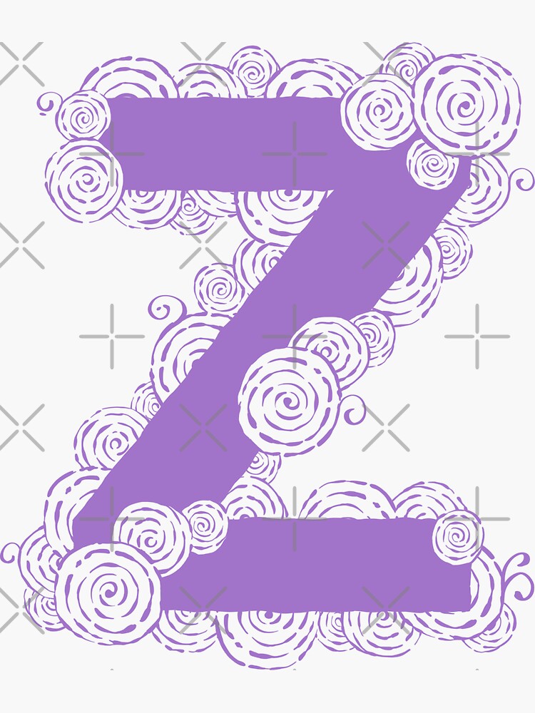 "Purple Letter Z " Sticker by RTPDesign | Redbubble
