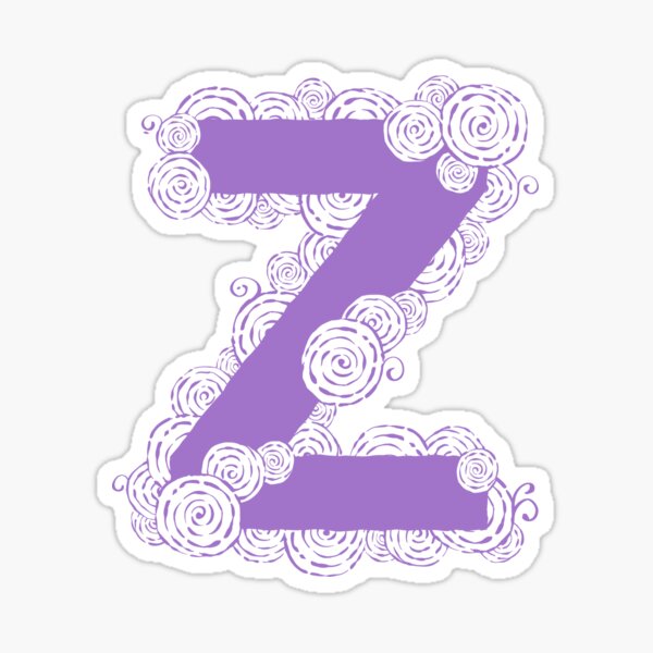 "Purple Letter Z " Sticker by RTPDesign | Redbubble