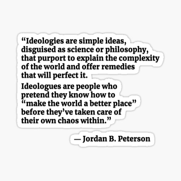 "Ideologies/Ideologues Square Quote (Black typography version) from ...