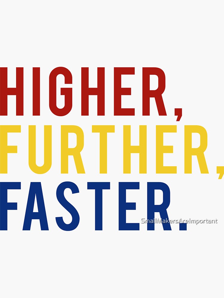 "Higher, Further, Faster - Captain Marvel" Sticker for Sale by ...