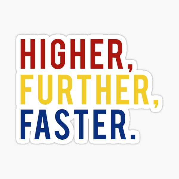"Higher, Further, Faster - Captain Marvel" Sticker for Sale by ...