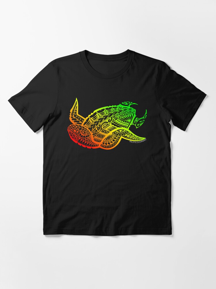 "RASTA GREEN TURTLE" T-shirt for Sale by pacificoceanart | Redbubble ...