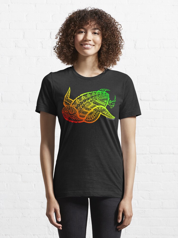 "RASTA GREEN TURTLE" T-shirt for Sale by pacificoceanart | Redbubble ...