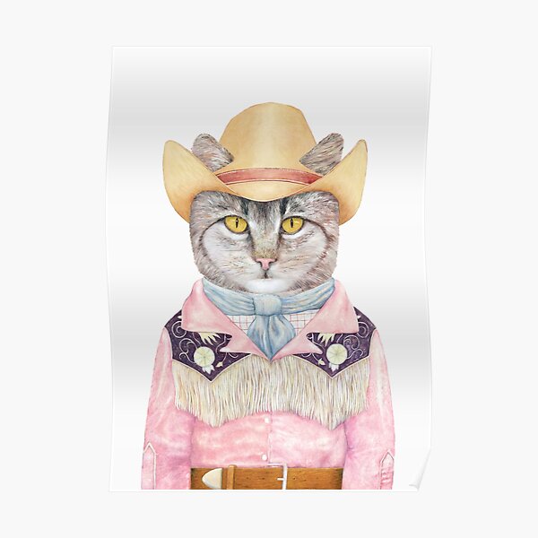 "Country Cat" Poster by AnimalCrew | Redbubble