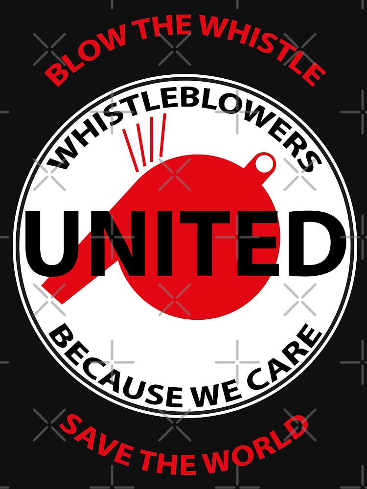 "Whistleblower United badge" T-shirt by Exilant | Redbubble