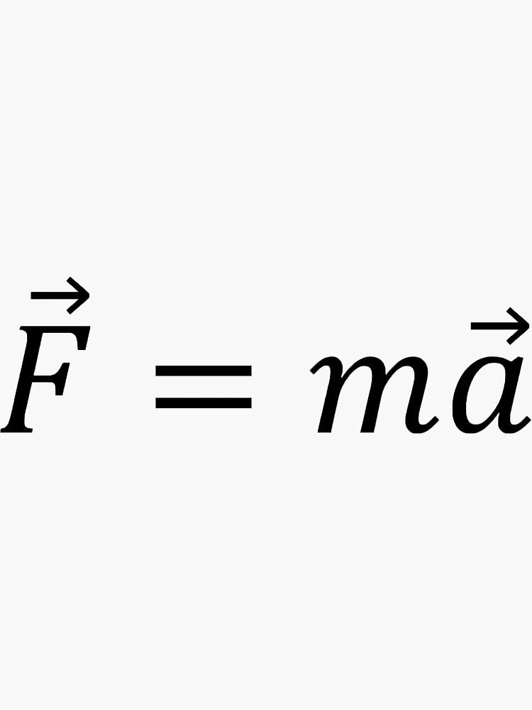 "Newton's Second Law" Sticker for Sale by nobutoito | Redbubble